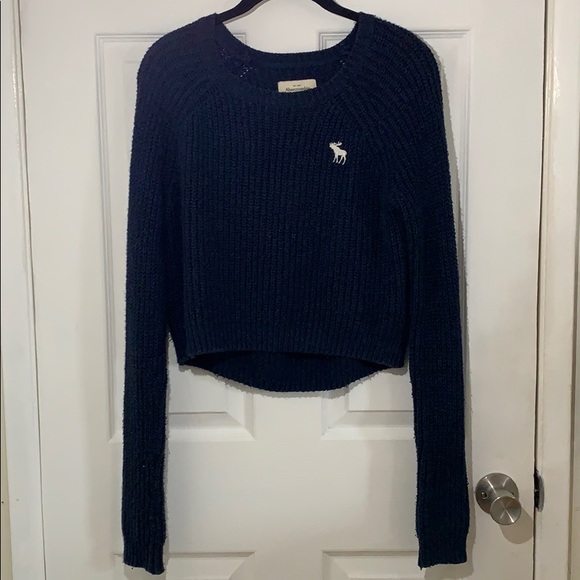 Abercrombie & Fitch | Sweaters | Abercrombie Cropped Blue Sweater ...